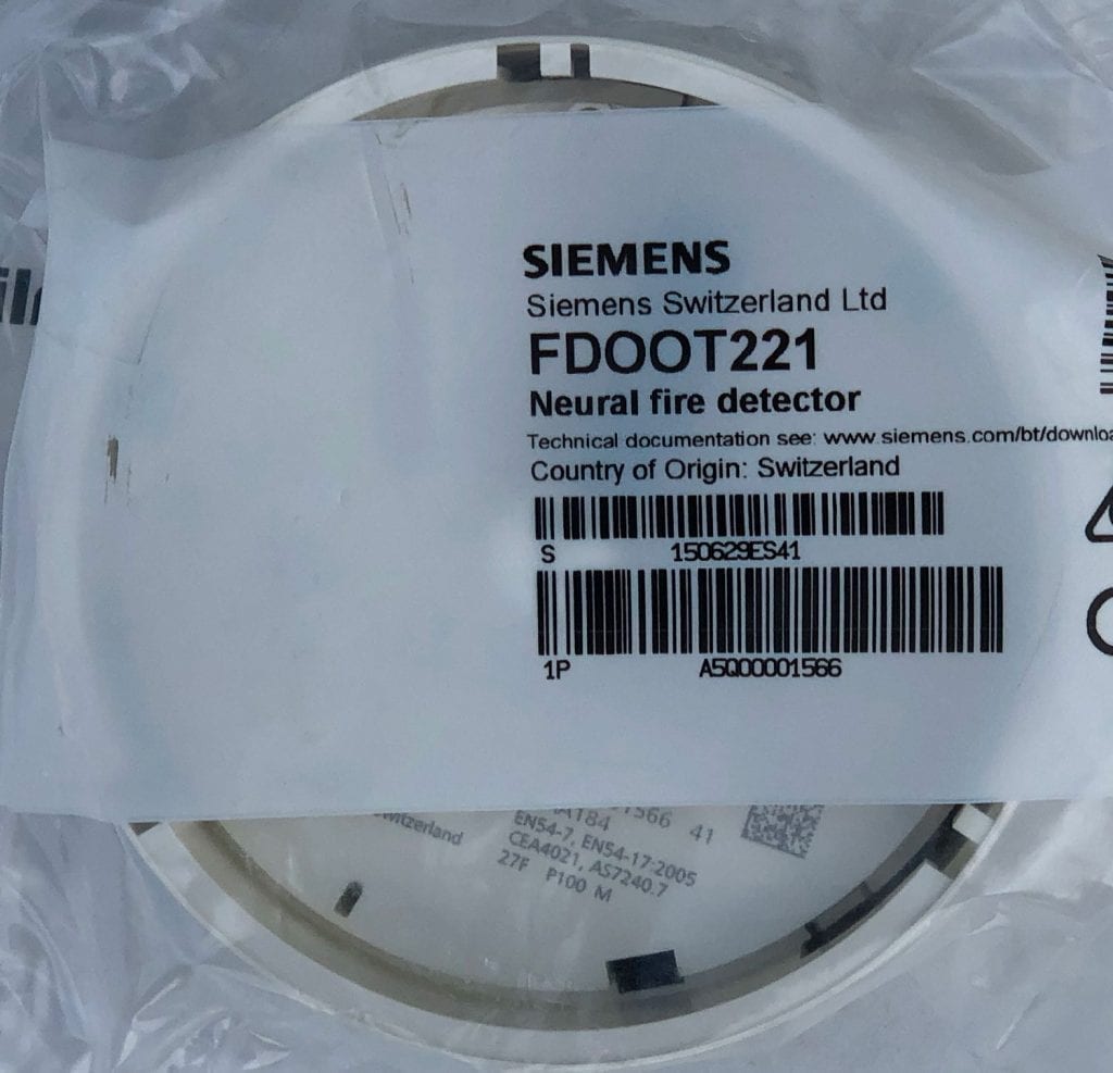 Siemens FDOOT221 Photoelectric Smoke Detector | Save More on Fire Alarm ...