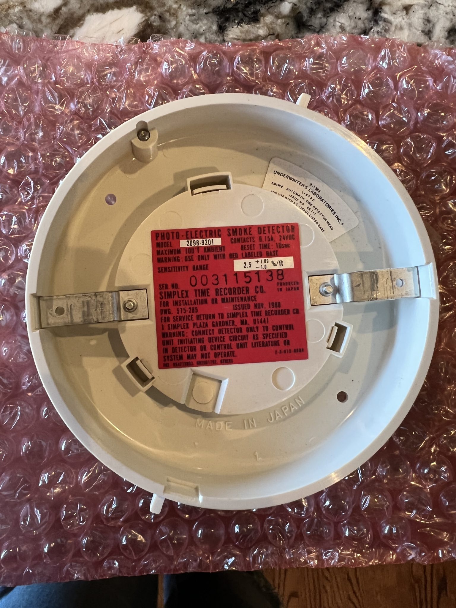 Simplex 2098-9201 Photoelectric Smoke Detector | Save More on Fire ...